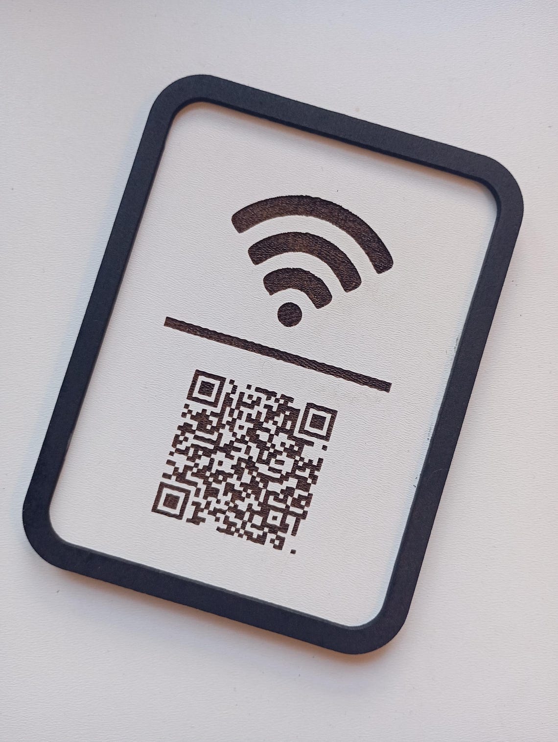 Personalized Wooden Wifi QR Code Sign: Engraved Office/airbnb Plaque - Etsy