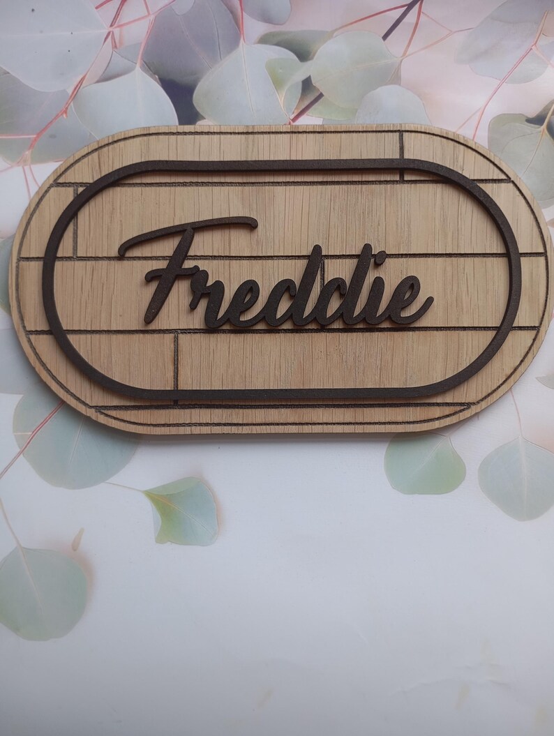 Personalised Wooden Name Sign – Custom Kids Room Wall Décor (18 X 10 Cm ...