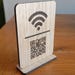 Wifi Qr Code Sign, Air Bnb Scanner, Office Wifi Plaque , Freestanding ...