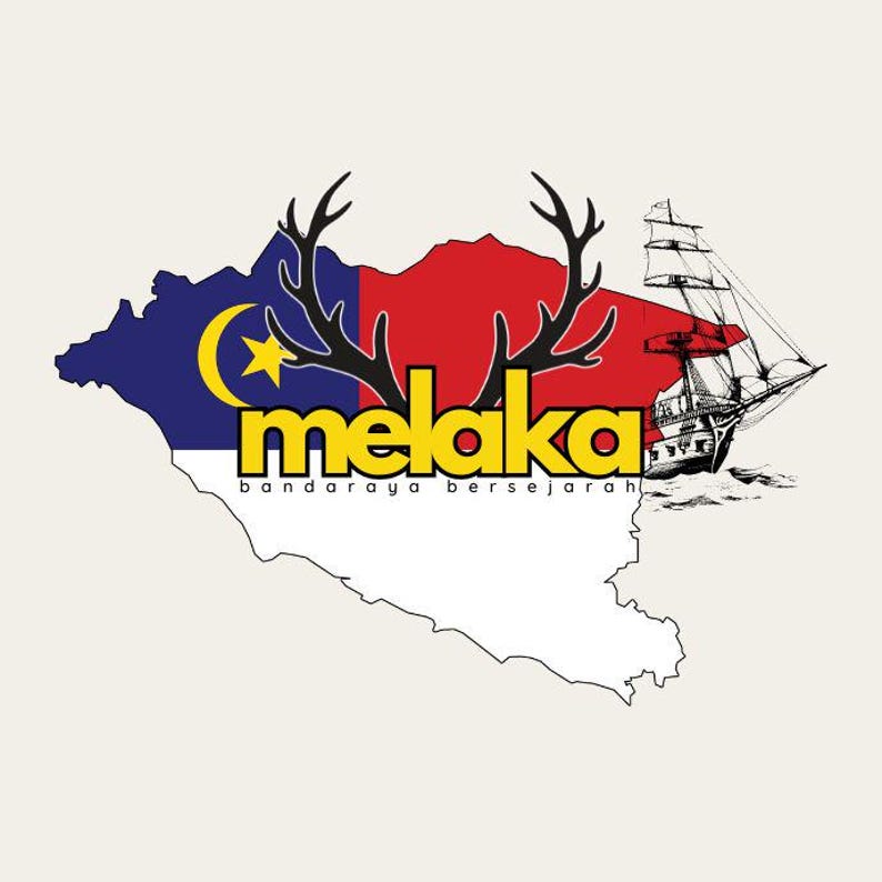MALAYSIA Logo Boleh Edit Guna CANVA Melaka Bandaraya Bersejarah - Etsy