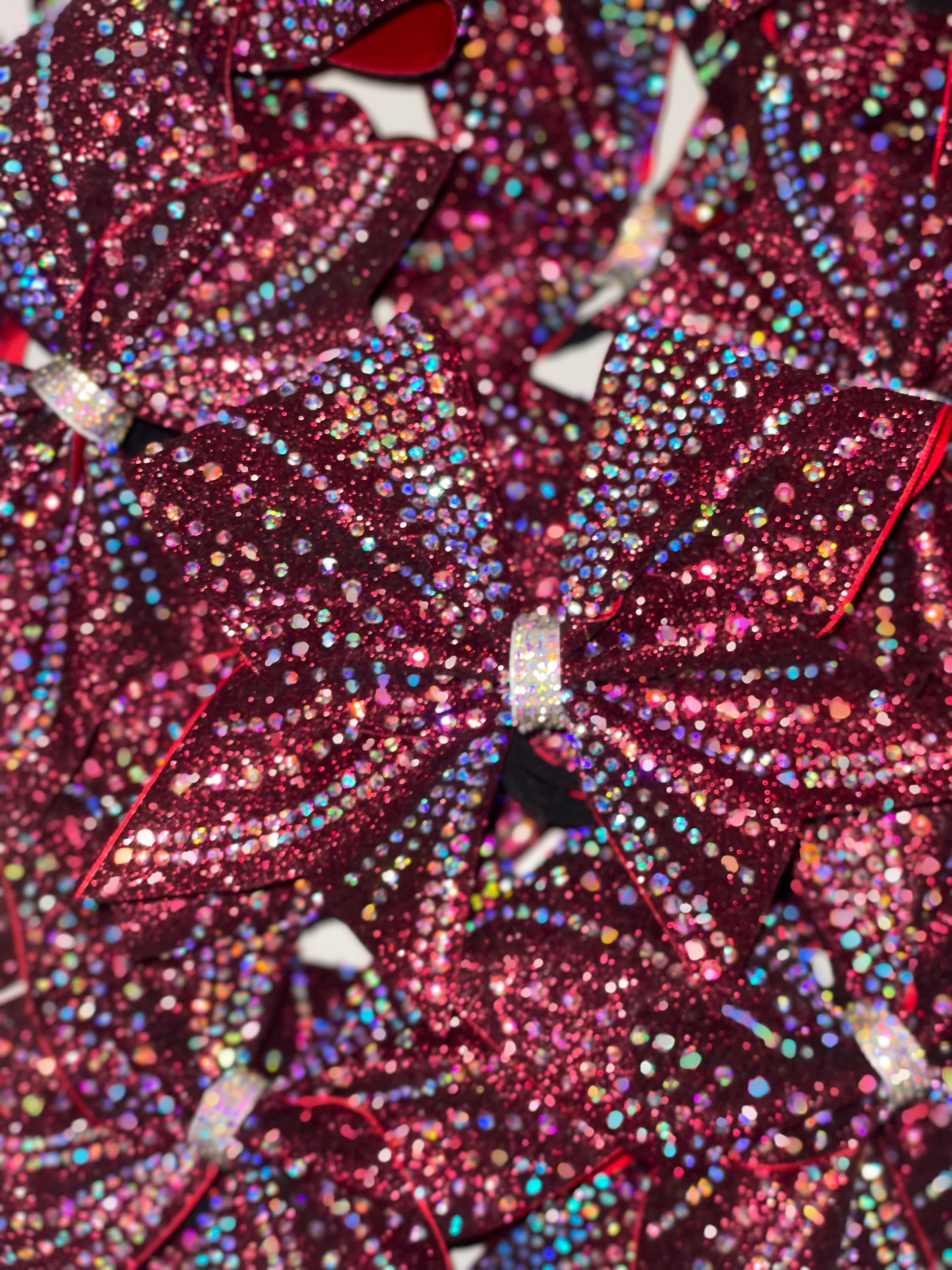 Burgundy Blinged Cheer Bow- Style Nova - Etsy