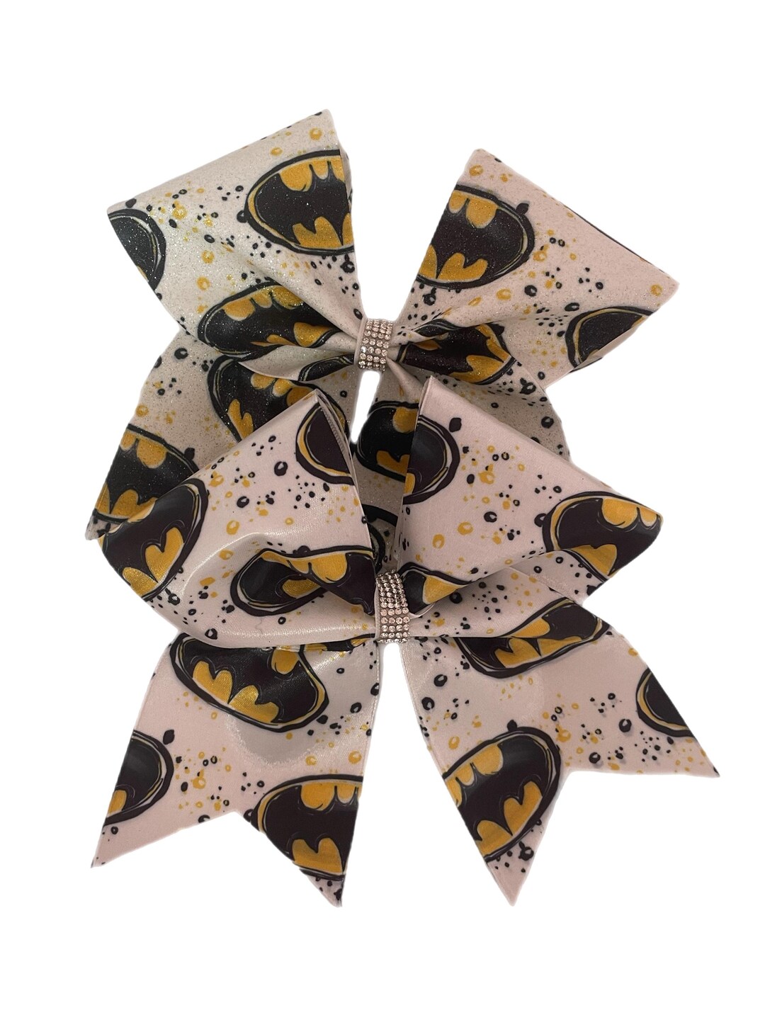 Superhero BAT Cheer Bow-glitter or Satin Option - Etsy