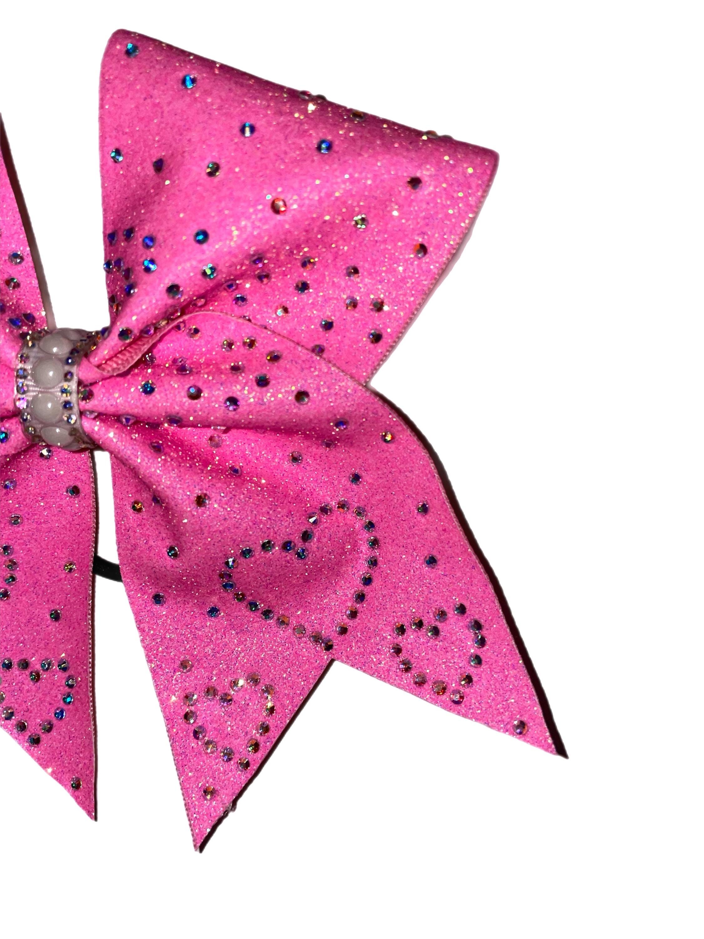 Hot Pink Heart Tails Cheer Bow - Etsy