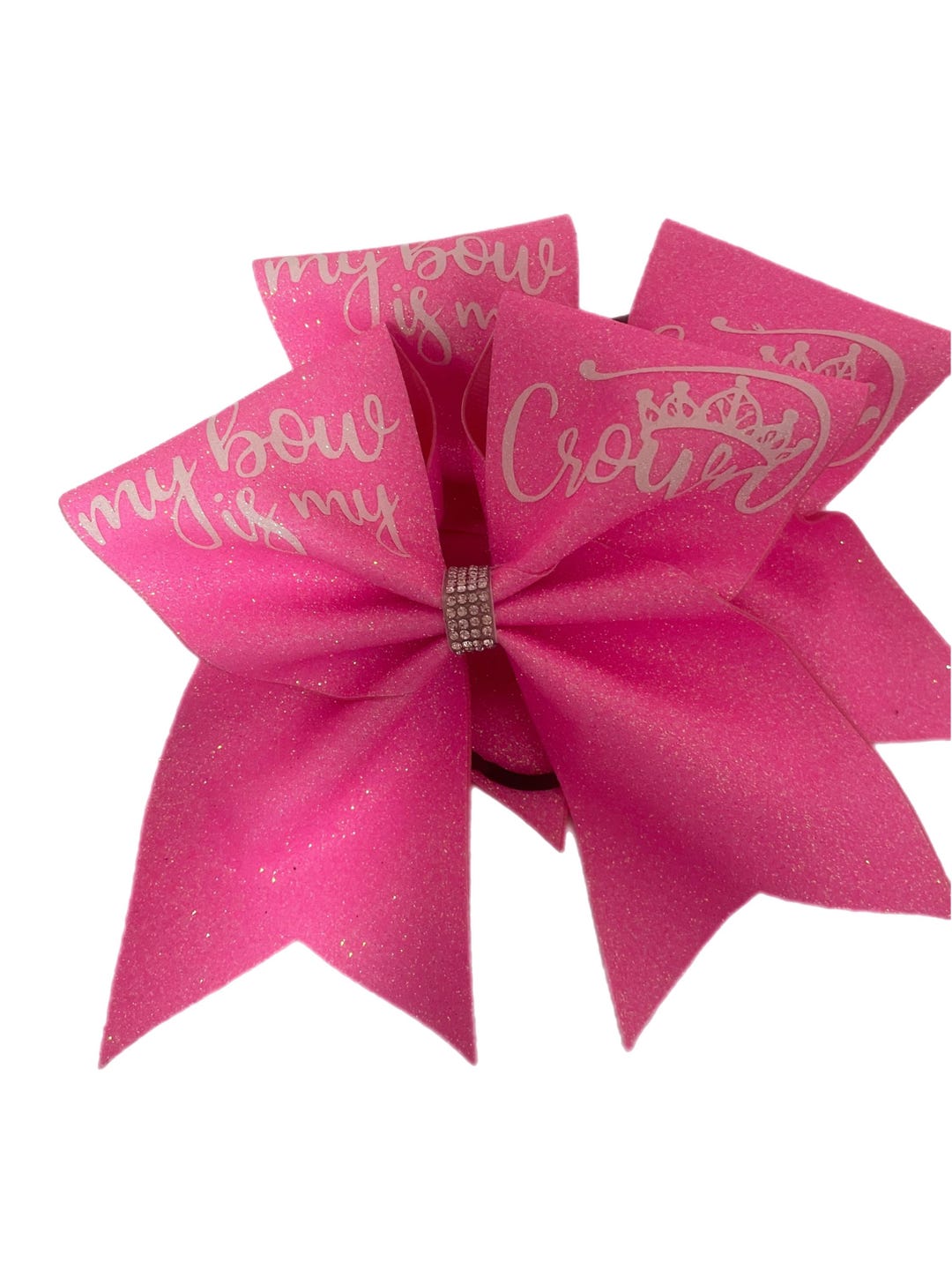 My Crown Hot Pink Cheer Bow - Etsy