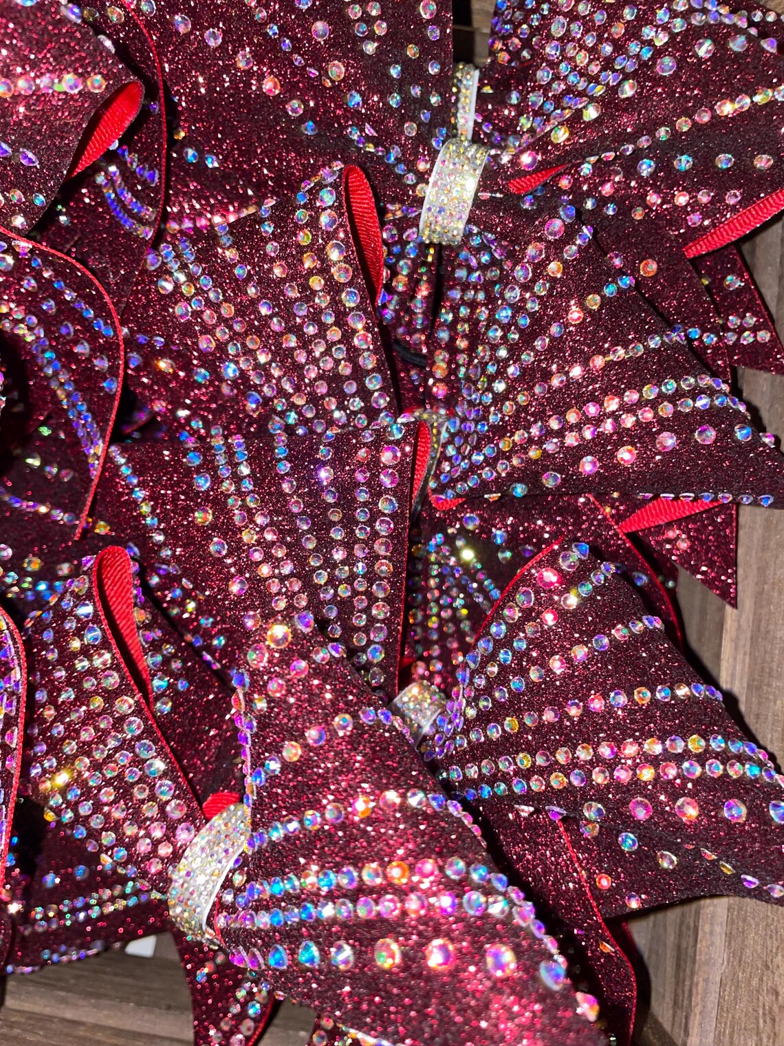 Burgundy Blinged Cheer Bow- Style Nova - Etsy