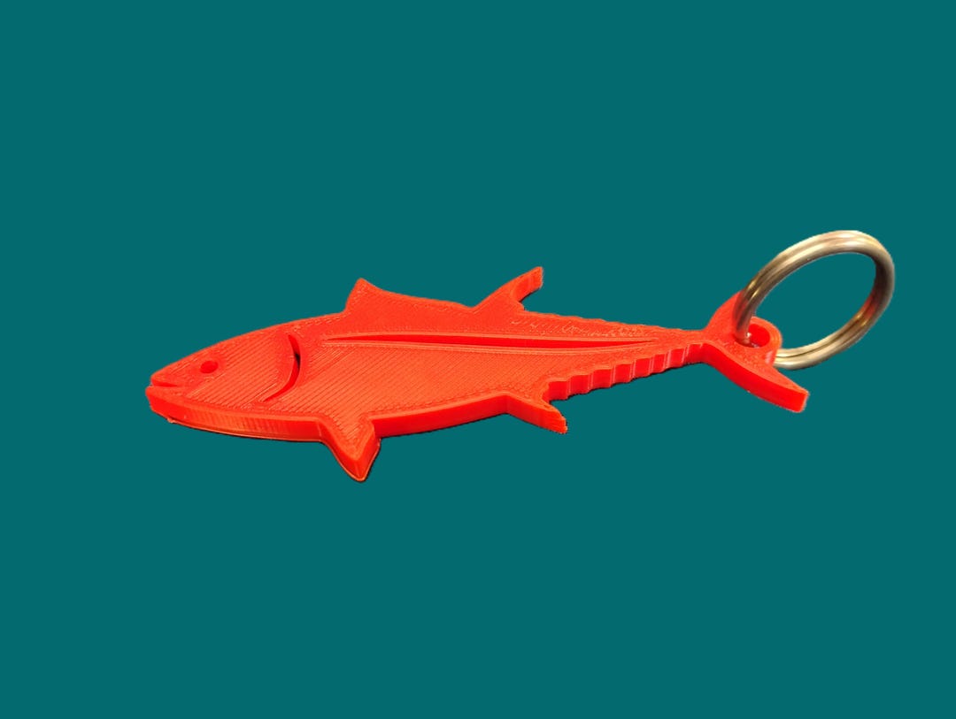 3D Printed Tuna Keychain: West Coast Fishing Gift - Etsy