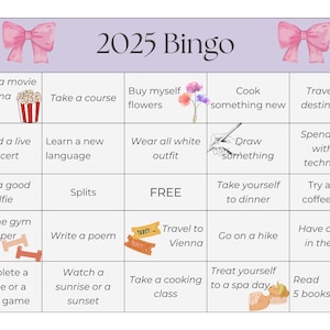 Custom 2025 Bingo Card - Etsy