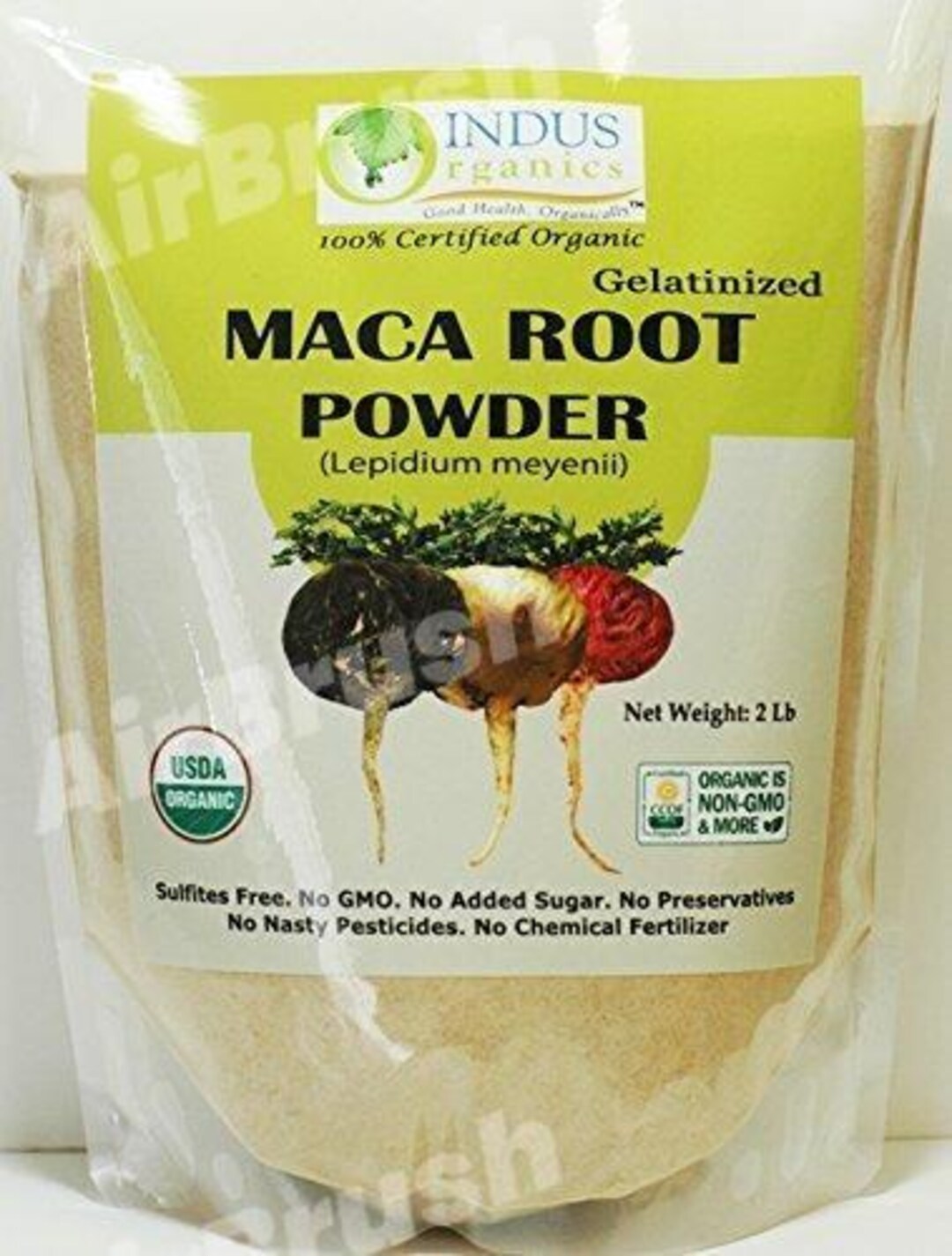 Maca Powder (mixed), 2 Lb Bag, Gelatanized, Pre-washed, Premium Quality ...