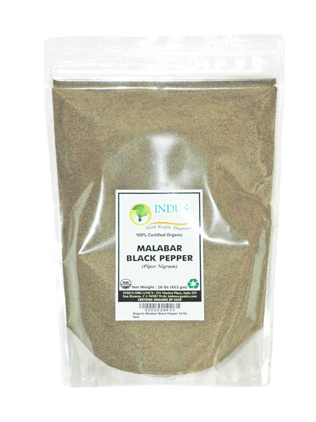 Indus Organics Malabar Black Pepper Powder (dust, Fine Ground), Refill ...