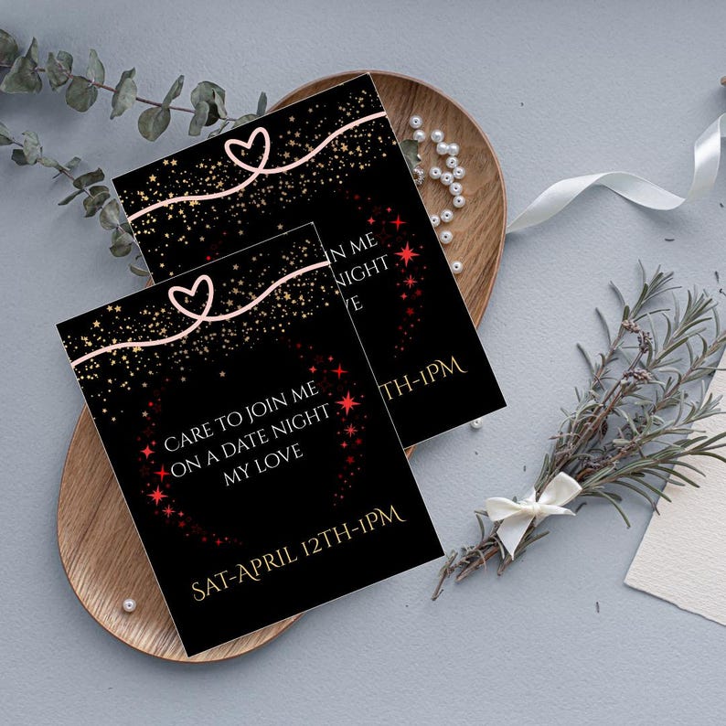Editable Date Night Invitation ,romantic Printable Invite, Digital ...