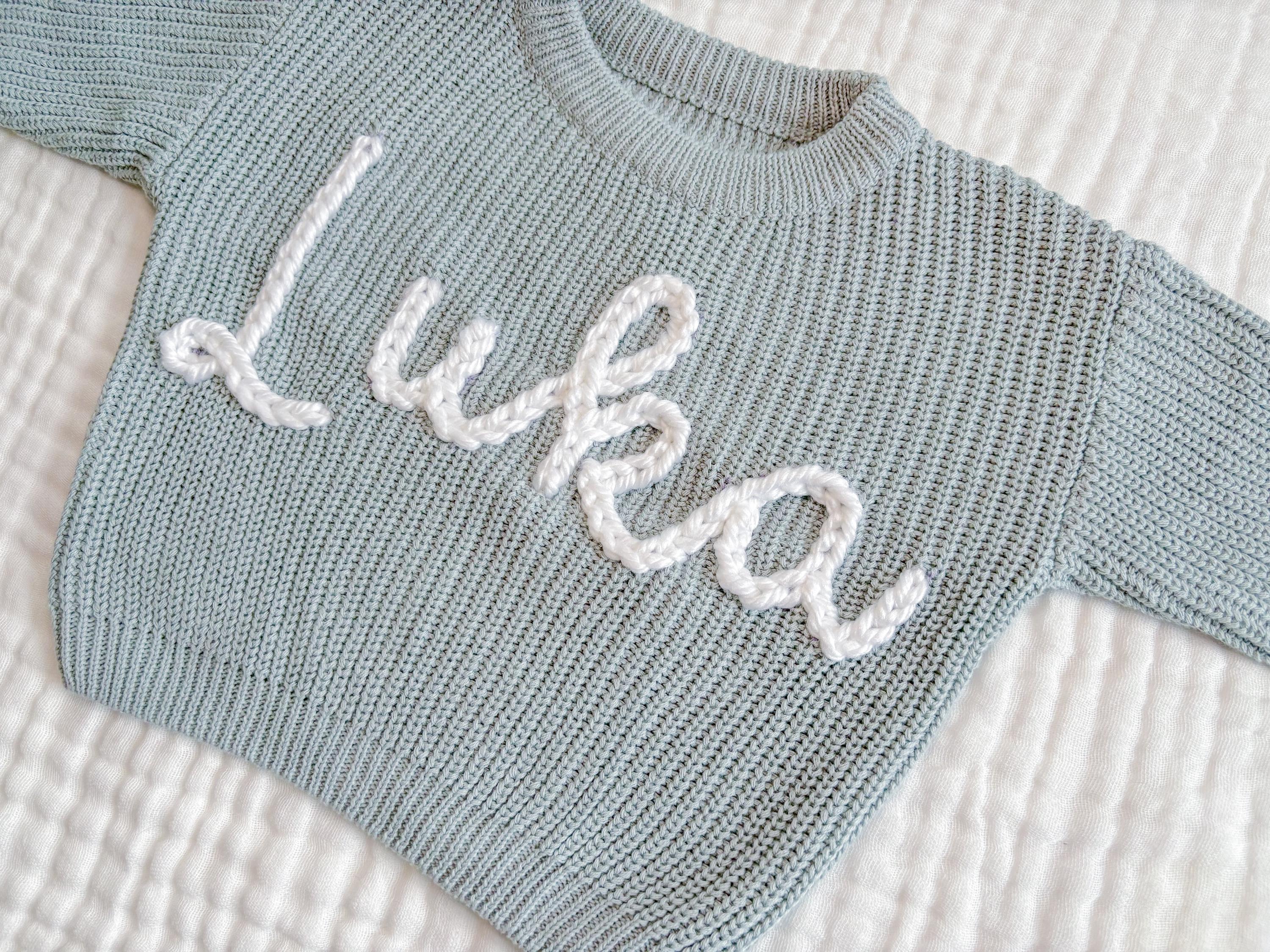 Custom Baby Sweater | Custom Toddler Sweater | Hand Embroidered | Baby ...