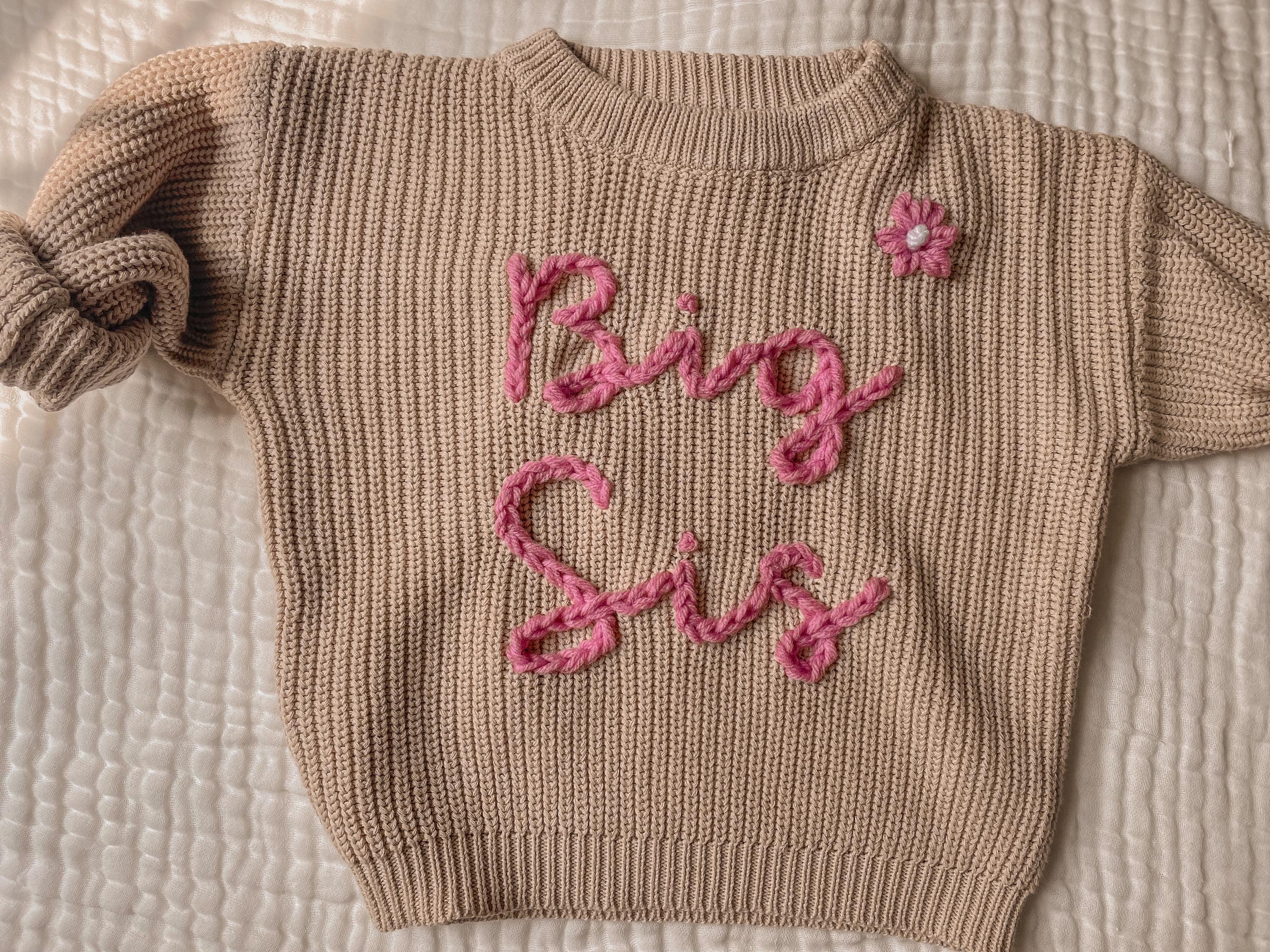 Custom Baby Sweater | Custom Toddler Sweater | Hand Embroidered | Baby ...