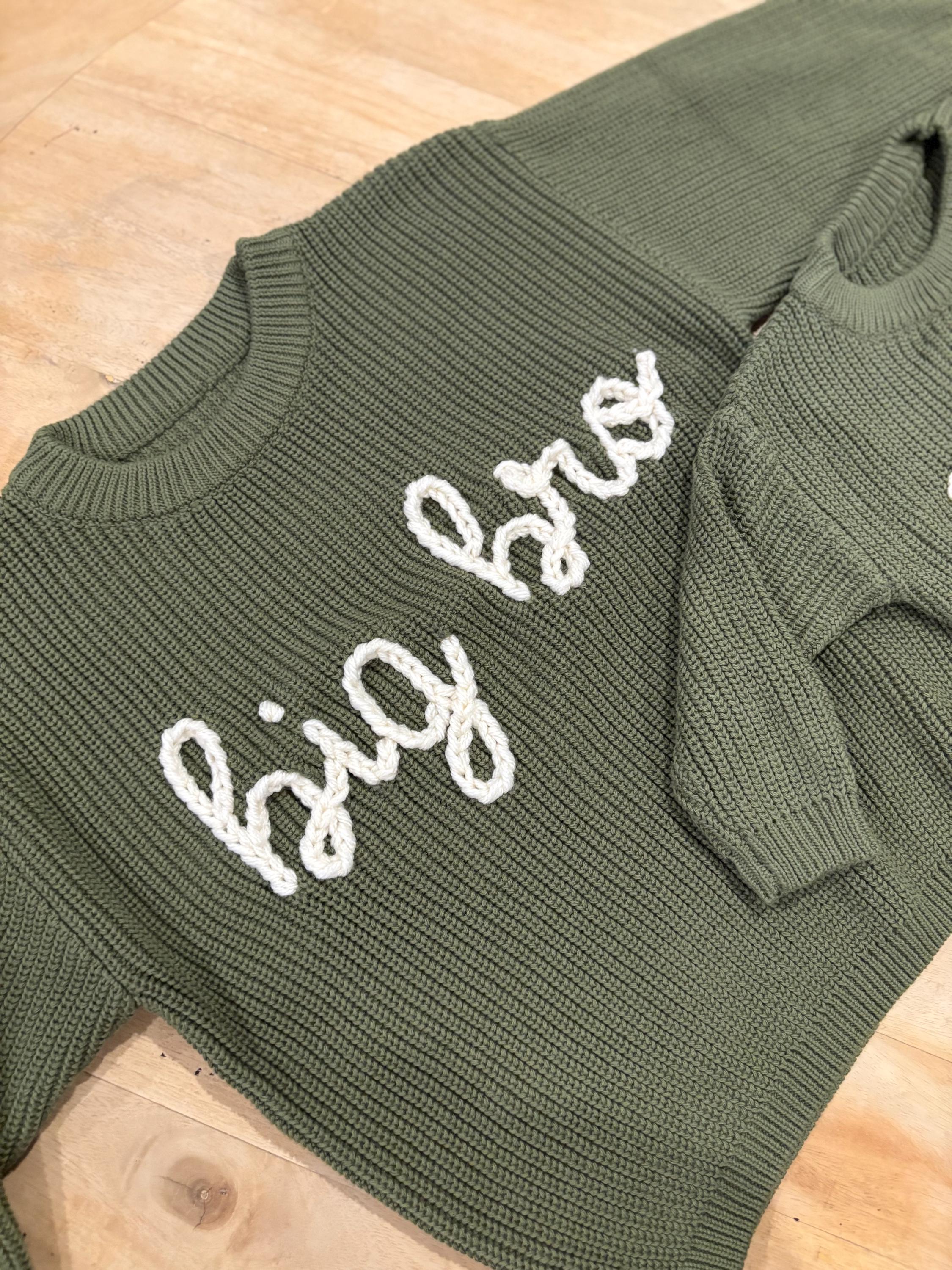Custom Baby Sweater | Custom Toddler Sweater | Hand Embroidered | Baby ...