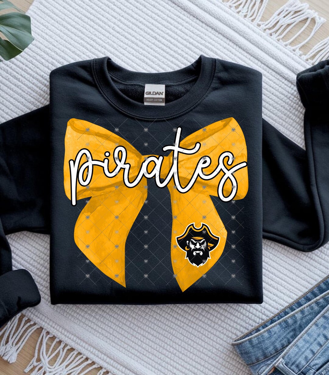 Pirates Mascot PNG & JPEG: Preppy Bow Design (digital Download) - Etsy