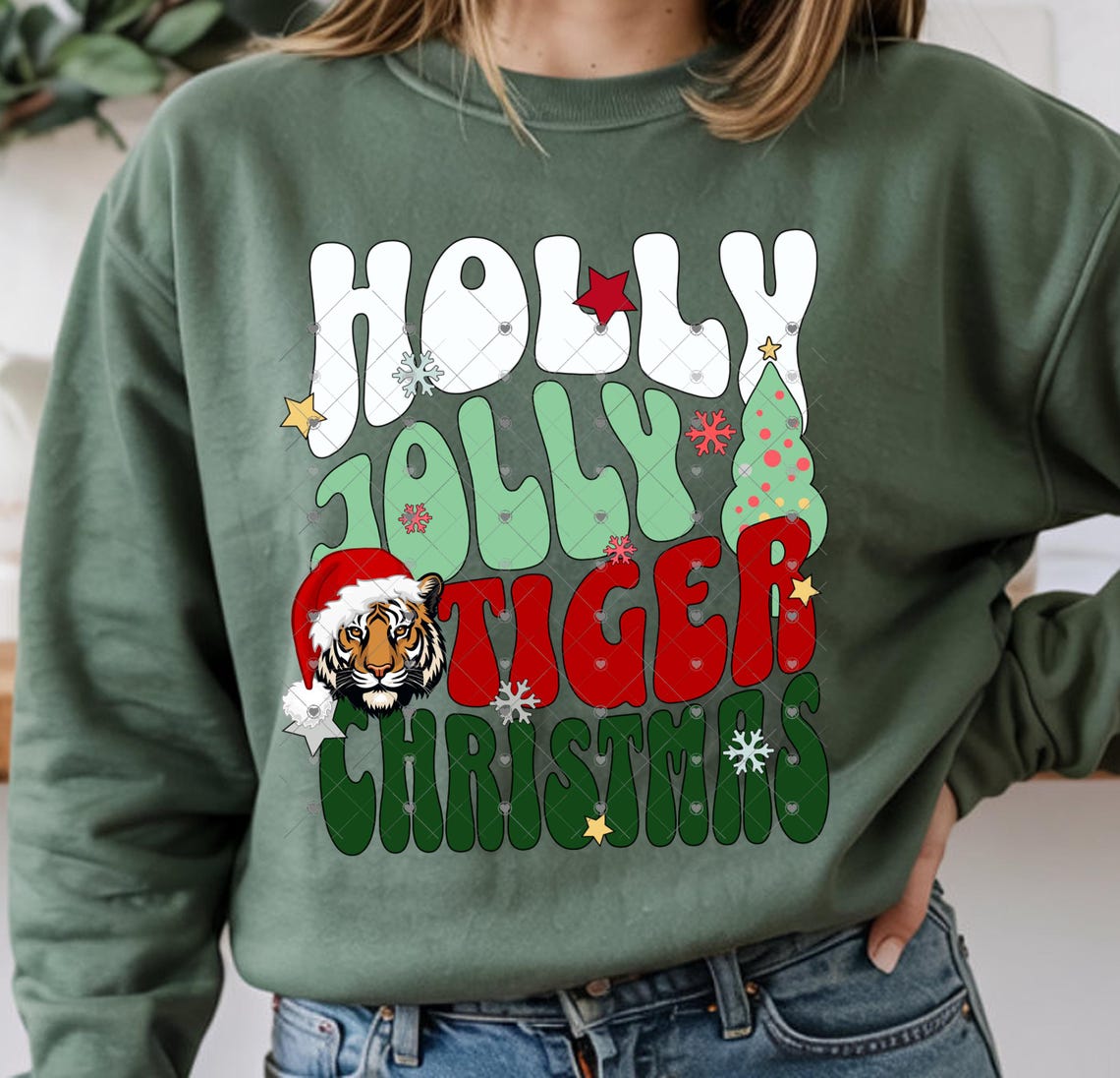Tigers PNG | Mascot PNG | Christmas Tiger Print | Preppy Mascot Png ...