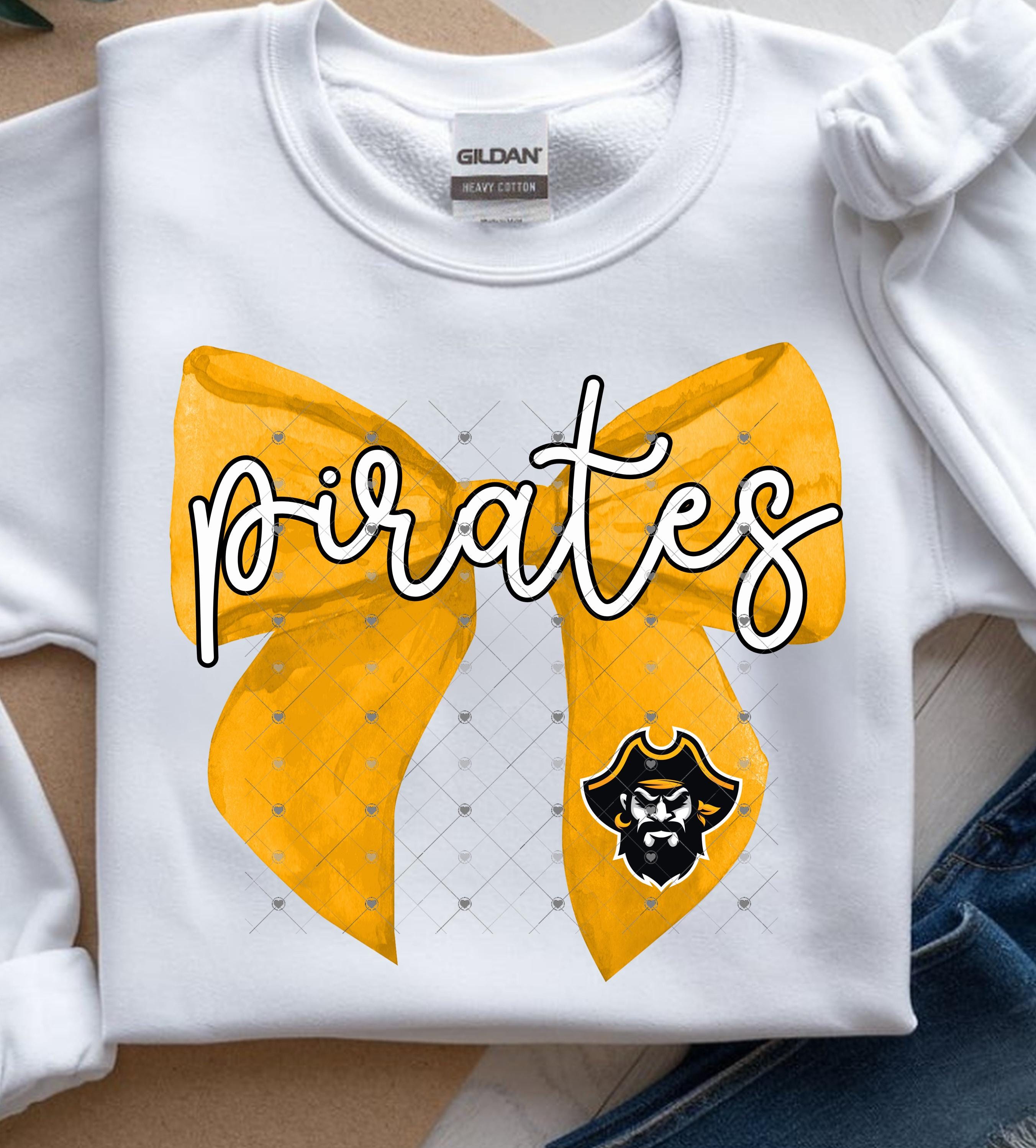 Pirates Mascot PNG & JPEG: Preppy Bow Design (digital Download) - Etsy