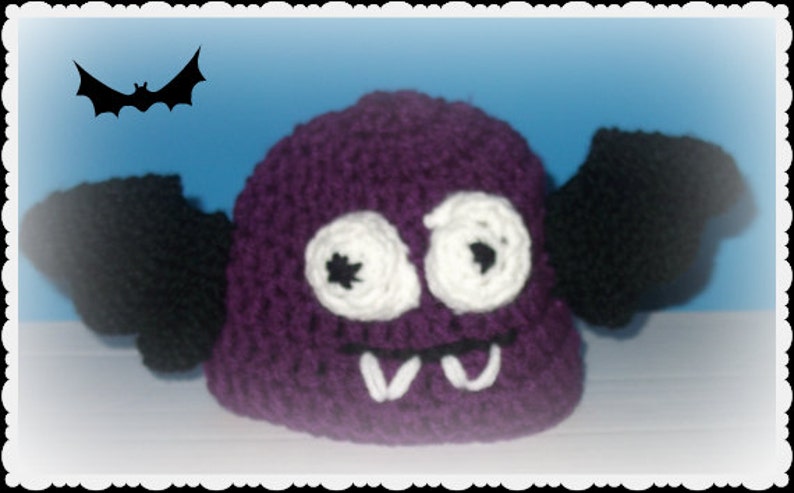 Batty Bat Hat Baby Bat Hat Halloween Photo Prop - Etsy