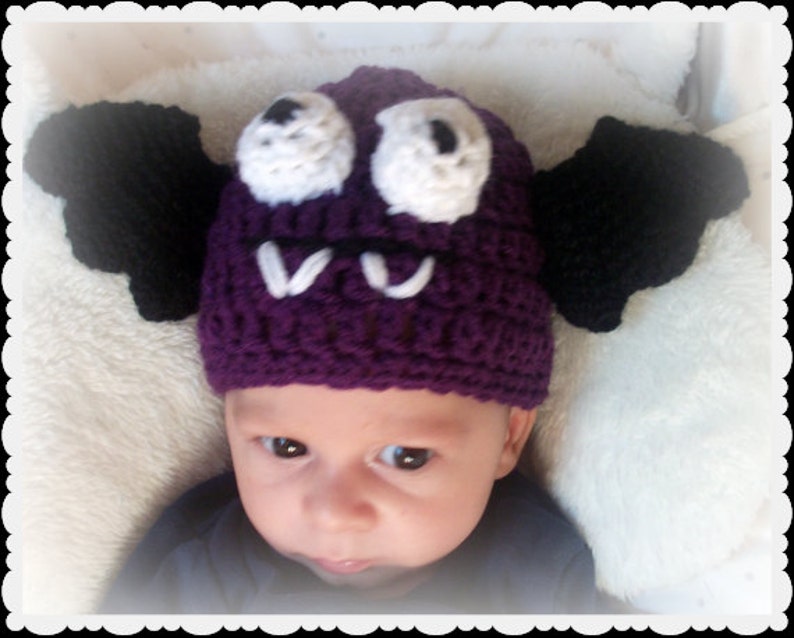 Batty Bat Hat Baby Bat Hat Halloween Photo Prop - Etsy