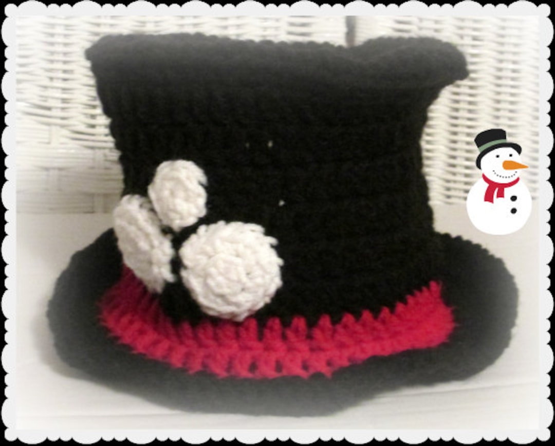 Baby Snowman Hat in Crochet, Snowman Photo Prop, New Year's Photo Prop ...