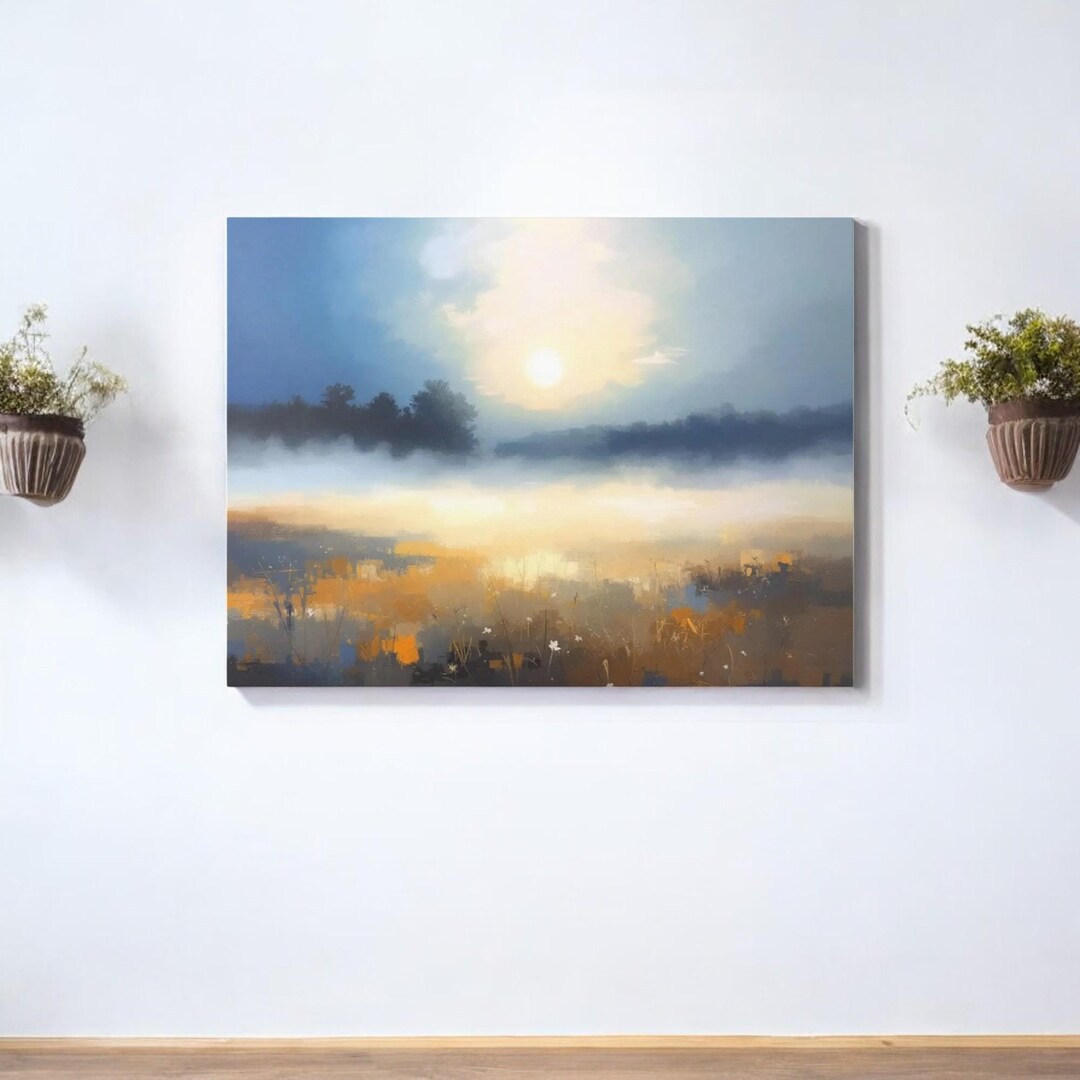 Canvas Wrap morning Mist Wall Art Unique Gifts Modern Design ...