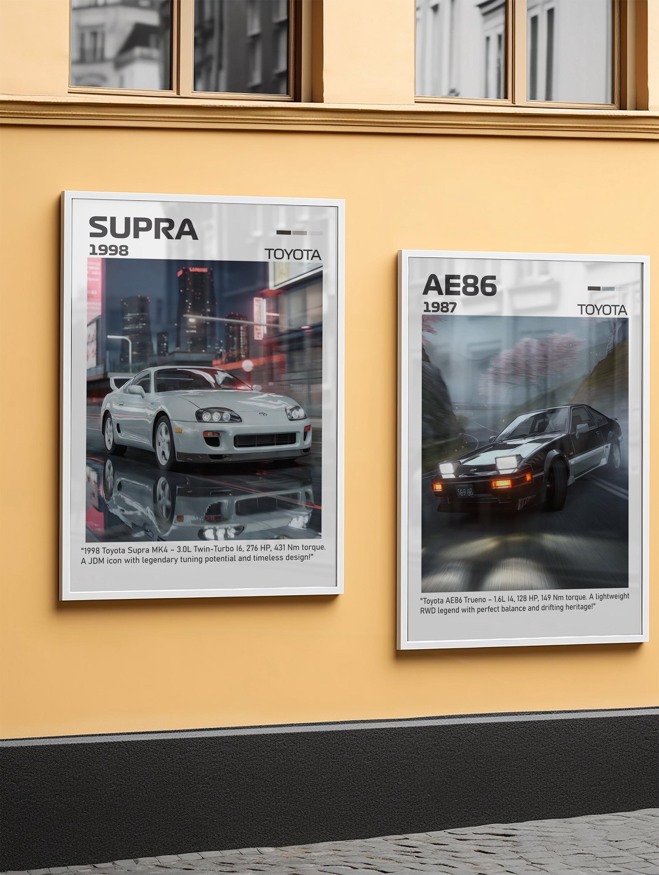 JDM Legends Car Poster Set | Digital Download Gift for JDM Car Fans ...