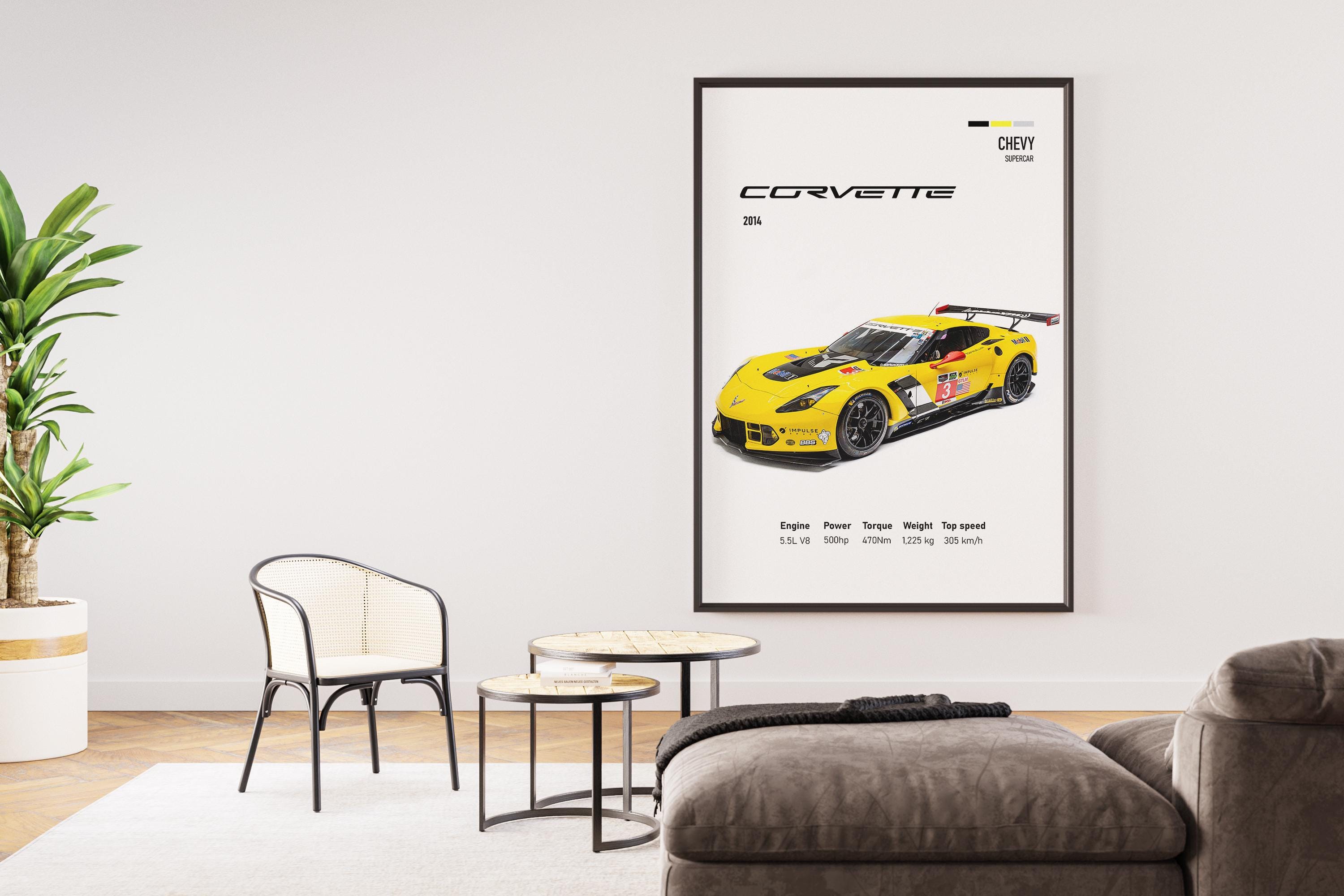 2014 Chevy Corvette C7-R Poster | Iconic American Sports Car Artwork ...