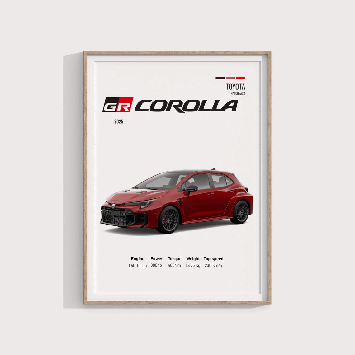 2025 Toyota GR Corolla Poster | Hot Hatch Artwork | Perfect Gift for ...