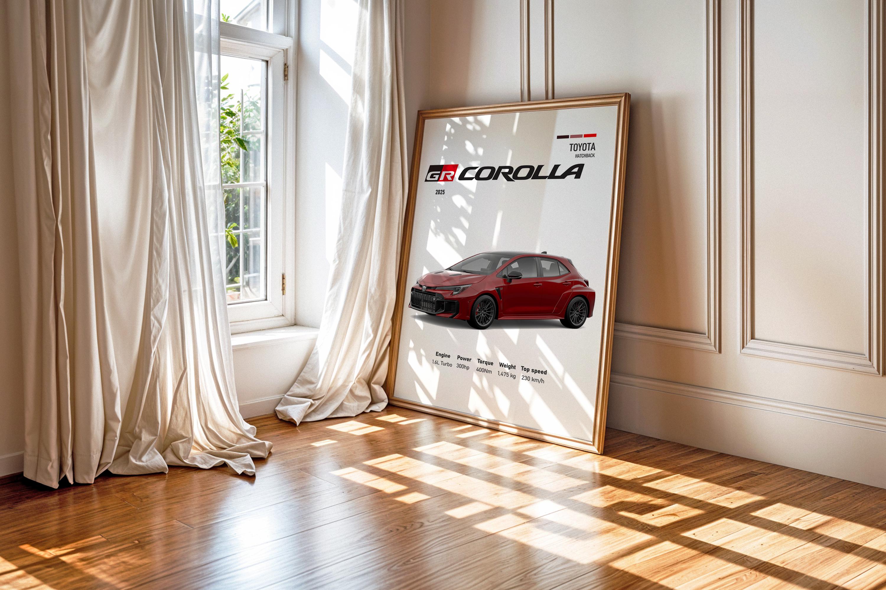 2025 Toyota GR Corolla Poster | Hot Hatch Artwork | Perfect Gift for ...