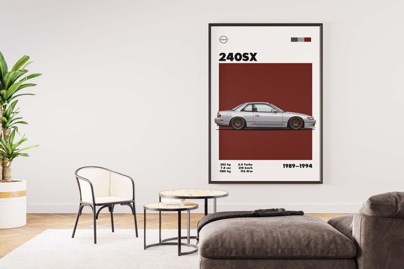 Nissan 240SX S13 Poster | Digital Download | JDM Drift Car Wall Art ...