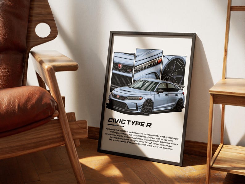 Honda Civic Type R Poster | Digital Print Gift for JDM Fans ...