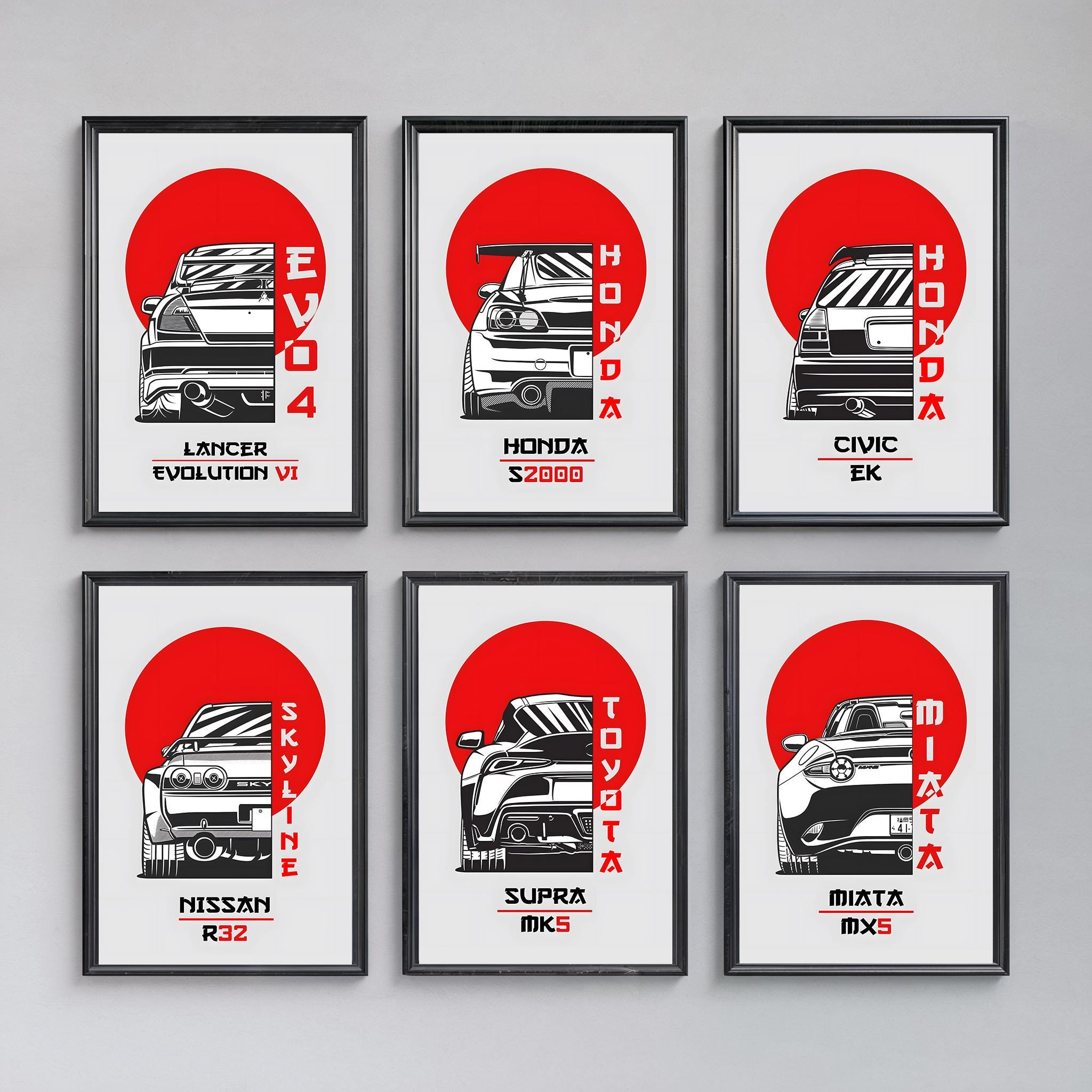 JDM Retro Collection Set of 24 | Digital Car Poster Download | Vintage ...