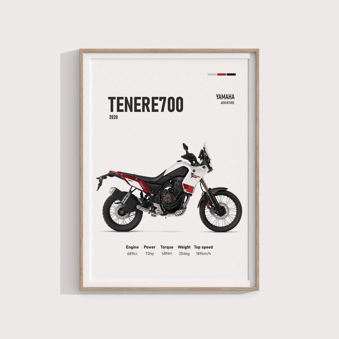 Yamaha Tenere 700 2020 Poster - Giclee Art Print, Original Artwork ...