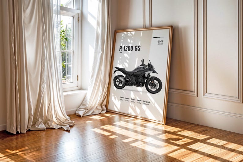 BMW R 1300 GS Triple Black Poster | Adventure Touring Motorcycle Art ...