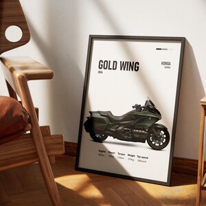 Honda Gold Wing 2024 Poster | Touring Motorcycle Art | Premium Wall ...