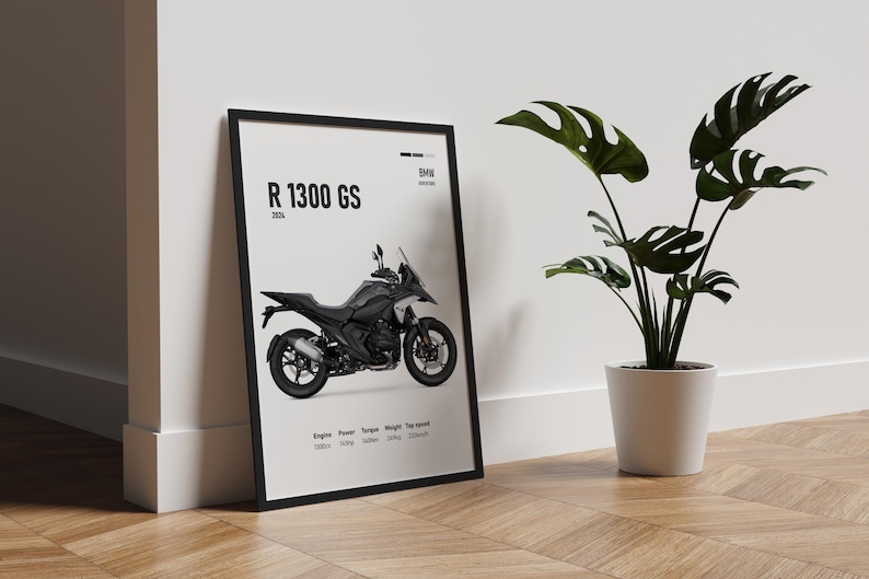 BMW R 1300 GS Triple Black Poster | Adventure Touring Motorcycle Art ...