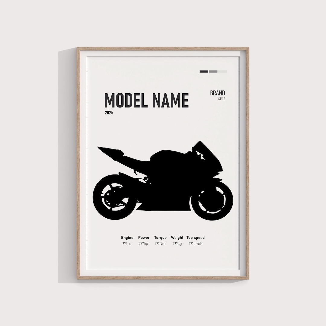PERSONALIZED Custom Motorbike Poster | Unique Motorcycle Art | High ...