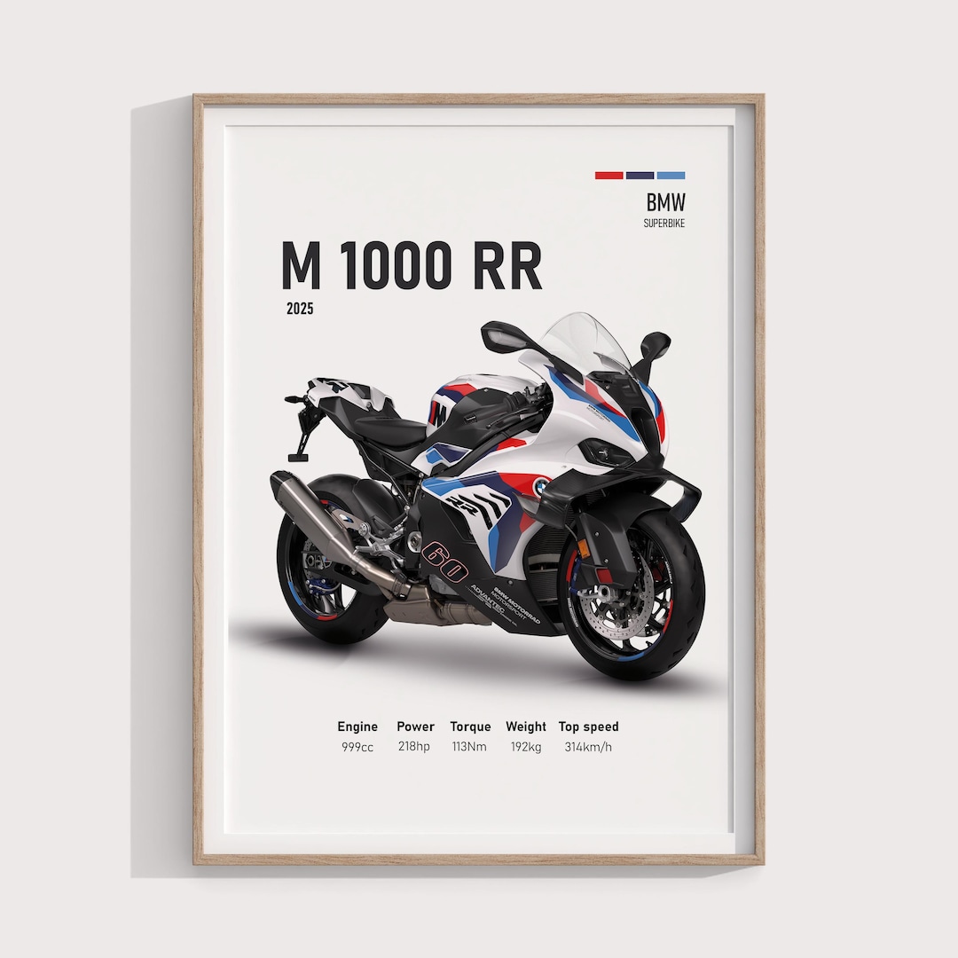 2025 BMW M 1000 RR Poster | Digital Download for Motorcycle Enthusiasts ...