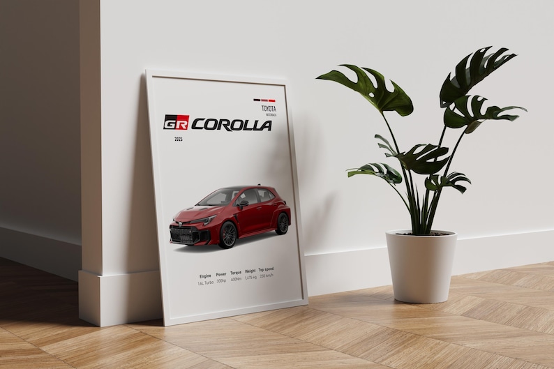 2025 Toyota GR Corolla Poster | Hot Hatch Artwork | Perfect Gift for ...