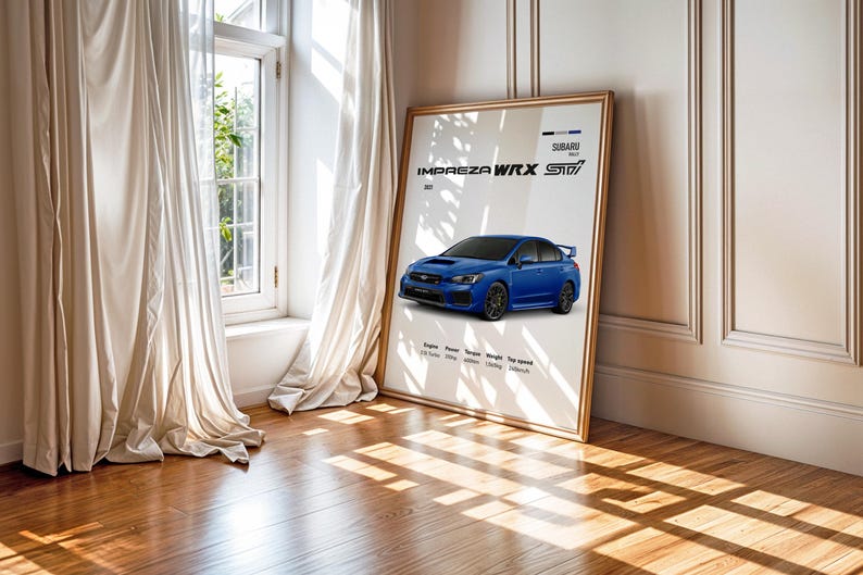2021 Subaru Impreza WRX STI Poster | Rally Car Artwork | Ideal for Car ...
