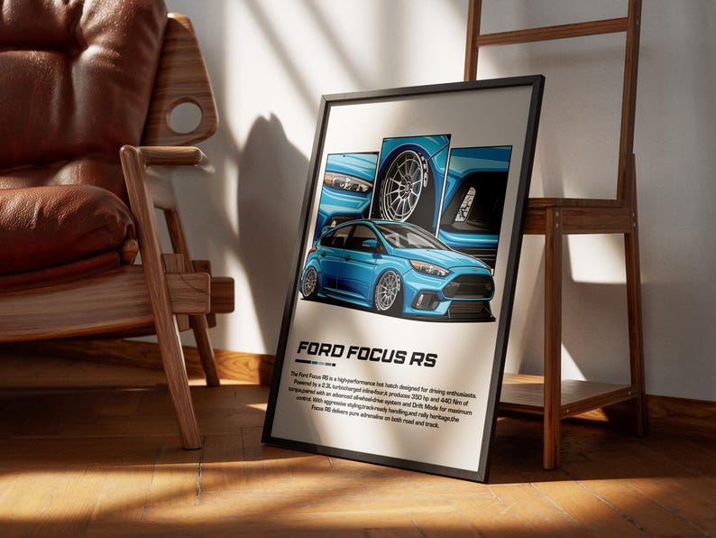 Ford Focus RS Poster | Digital Print Gift for Car Enthusiasts ...