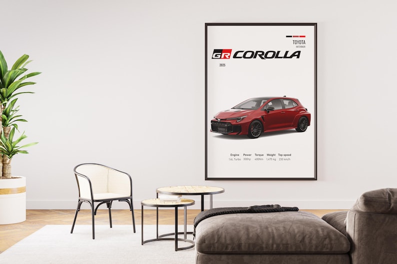 2025 Toyota GR Corolla Poster | Hot Hatch Artwork | Perfect Gift for ...