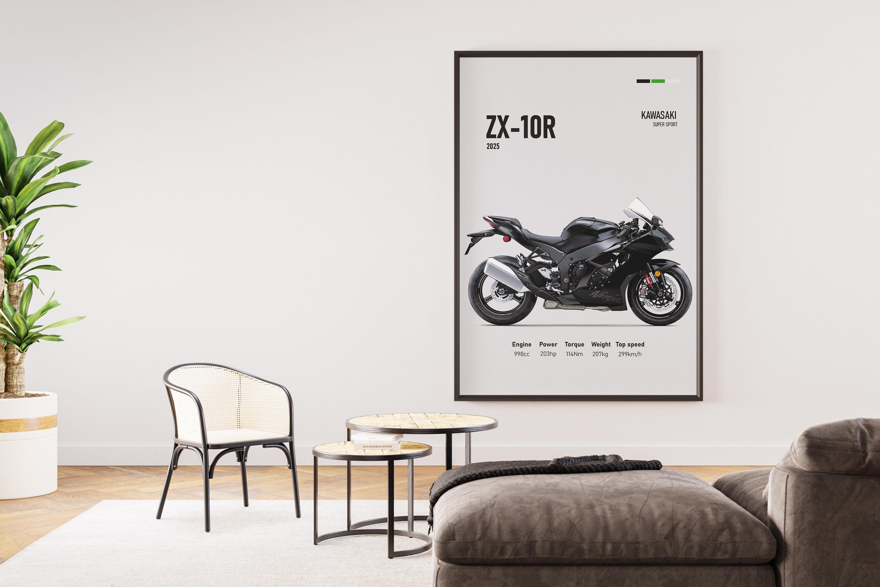 Kawasaki ZX-10R 2025 Poster | Superbikes Wall Art, ZX-10R Motorcycle ...