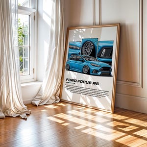 Ford Focus RS Poster | Digital Print Gift for Car Enthusiasts ...