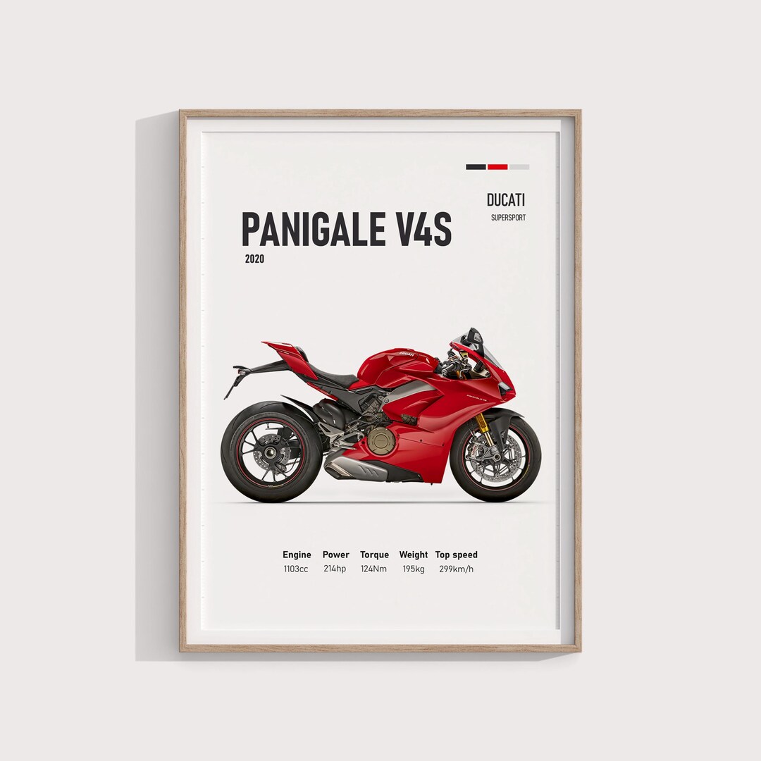 Ducati Panigale V4S 2020 Poster | Iconic Superbike Art | Ducati ...