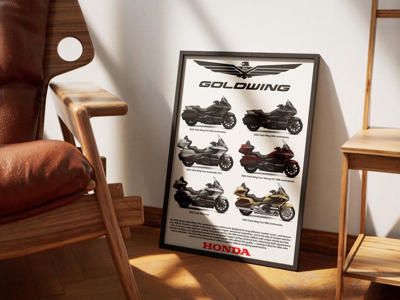 Honda Gold Wing 2025 Poster Set: Touring Motorcycle Art (digital ...