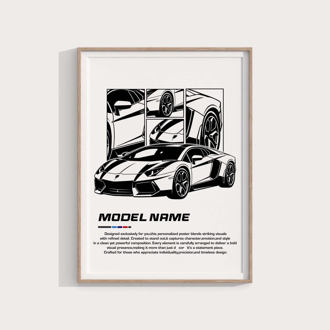 Personalized Custom Car Poster | Custom Vehicle Wall Art | Personalized ...