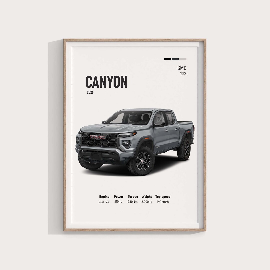 2026 GMC Canyon Truck Poster: Off-road Wall Art (digital Download) - Etsy