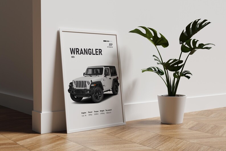 2025 Jeep Wrangler Poster | Off-road Adventure Digital Print ...