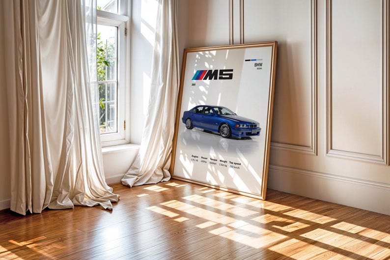 2001 BMW M5 Poster | Luxury Sports Sedan Art | Perfect Gift for BMW M5 ...