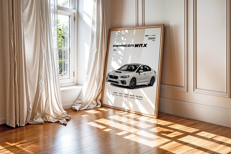 2015 Subaru WRX Poster | JDM Car Art | Perfect Gift for WRX Fans, Car ...